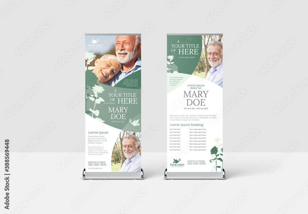 Church Charity Non-Profit Event Roll Up Banner Layout Stock Template ...