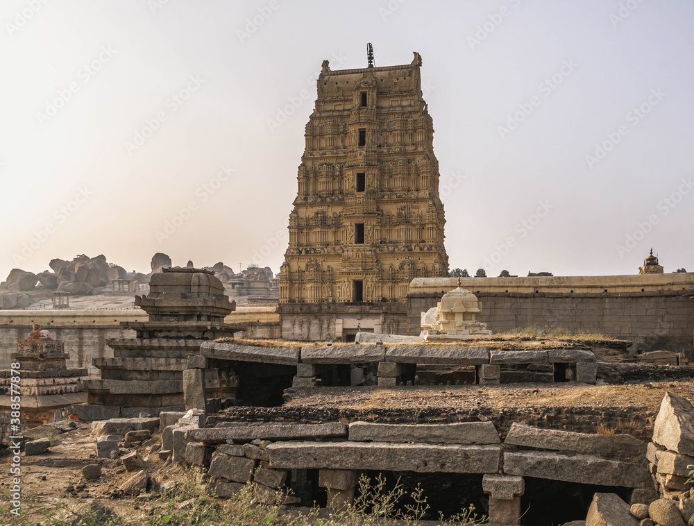 Vijayanagara ruins of the former capital of the Vijayanagar Empire in ...
