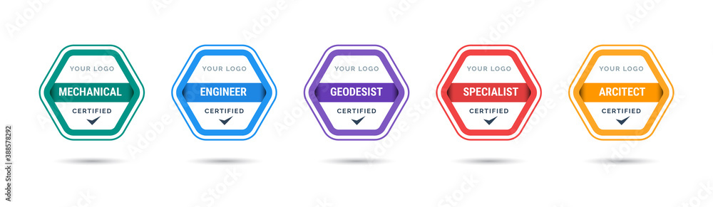 Certified badge logo design for company training badge. Certificates to ...