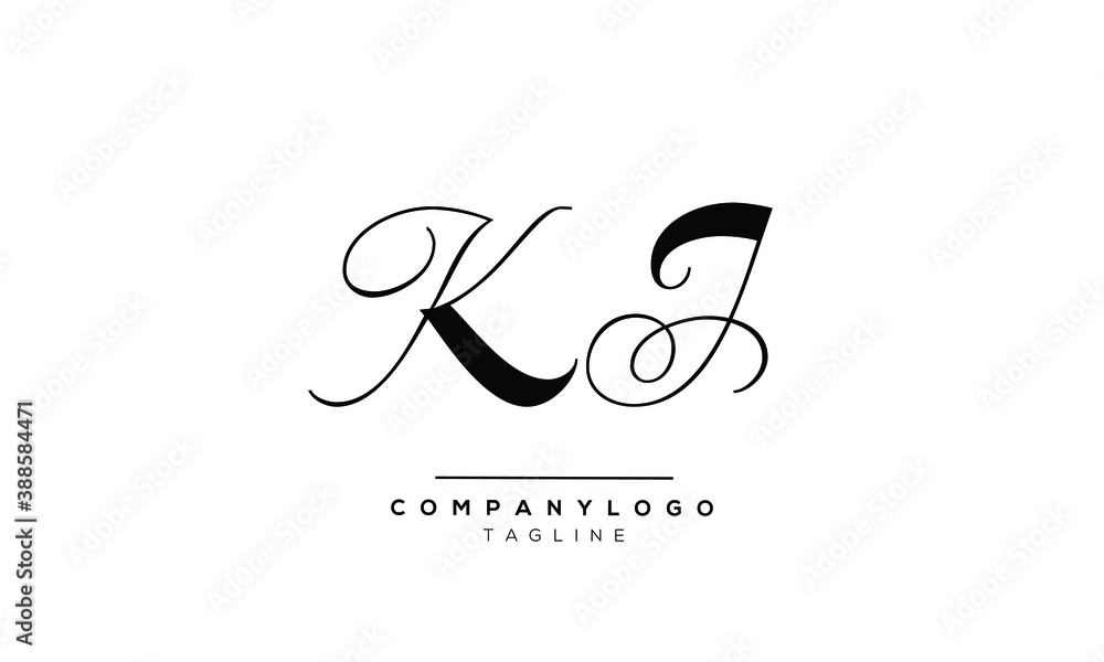KI initials monogram letter text alphabet logo design Stock Vector ...