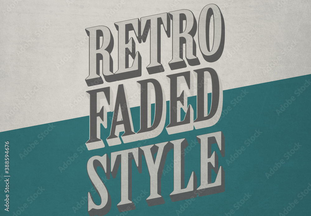 Retro Faded Text Style Stock Template | Adobe Stock