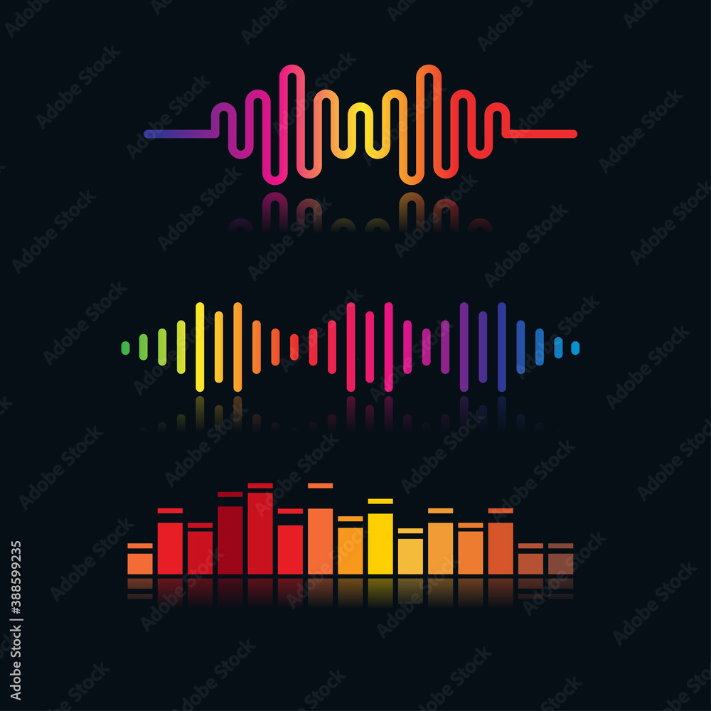 Colorful equalizer template illustrator Stock Vector | Adobe Stock