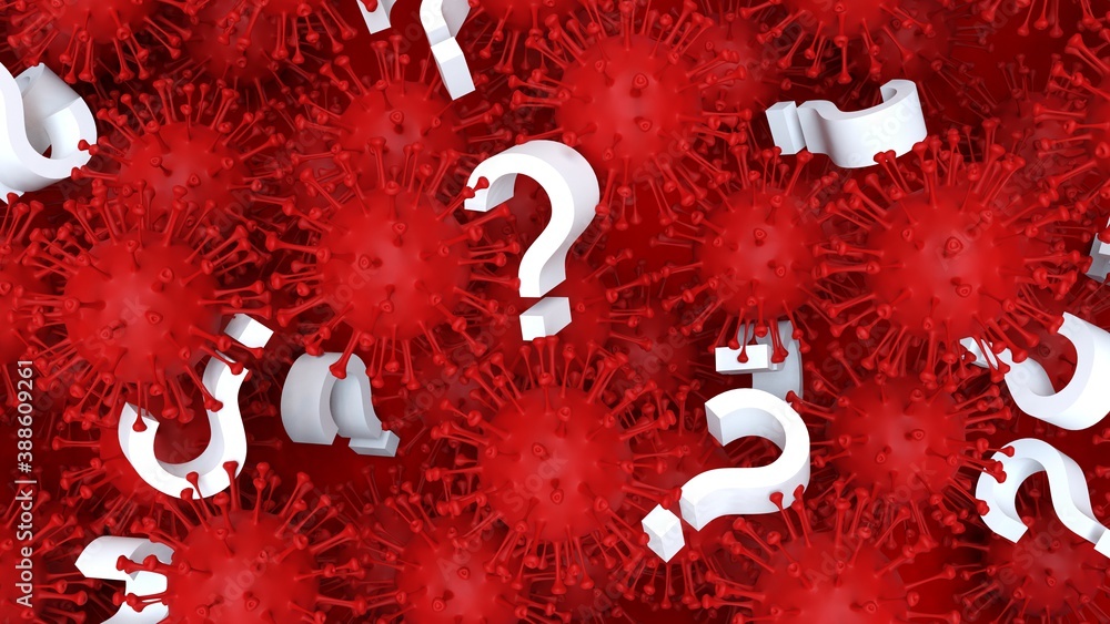 full of viruses background with question marks Stock Illustration ...