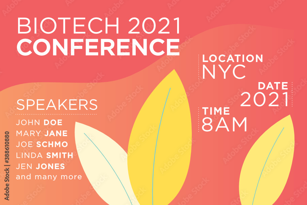 Biotech Conference Poster, Trade Show Landing Page, Conference Flyer ...