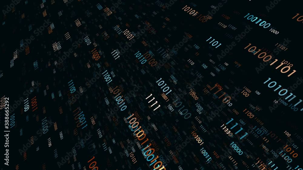 Binary numbers moving background with beautiful text color combination ...