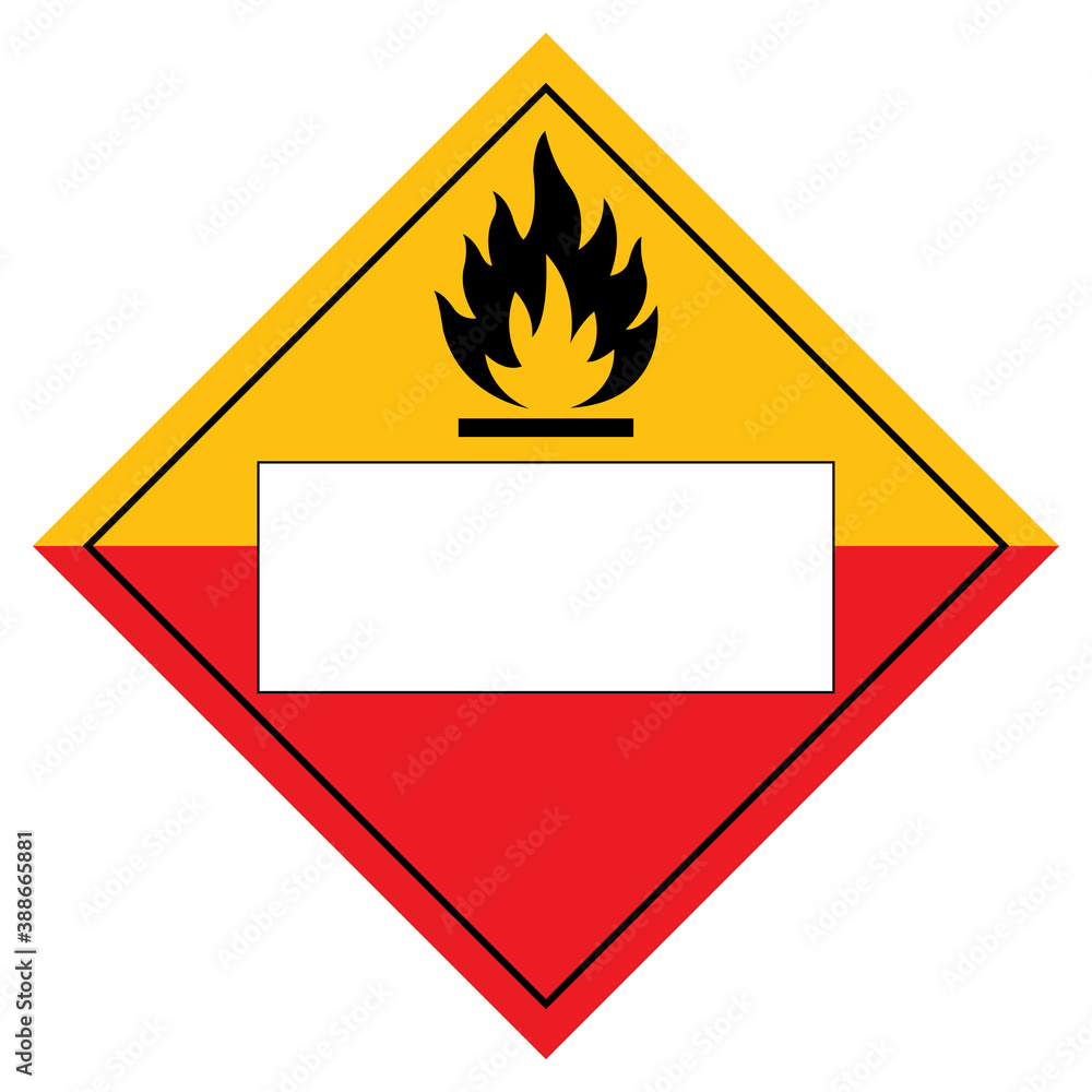 Blank Spontaneously Combustible Symbol Sign, Vector Illustration ...