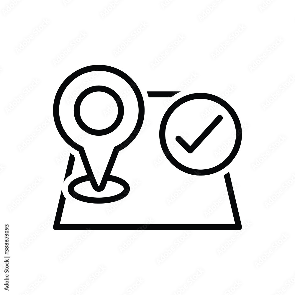 Black line icon for arrive Stock Vector | Adobe Stock