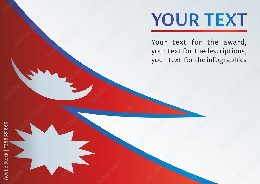 Flag of Nepal, Federal Democratic Republic of Nepal, template for the ...