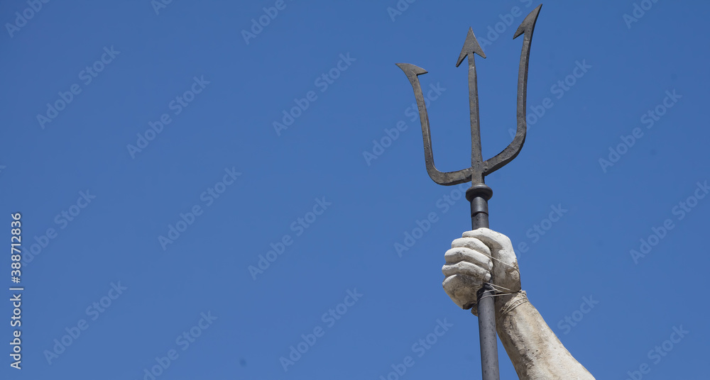 Trident as a symbol of the power of the god of the seas and oceans ...