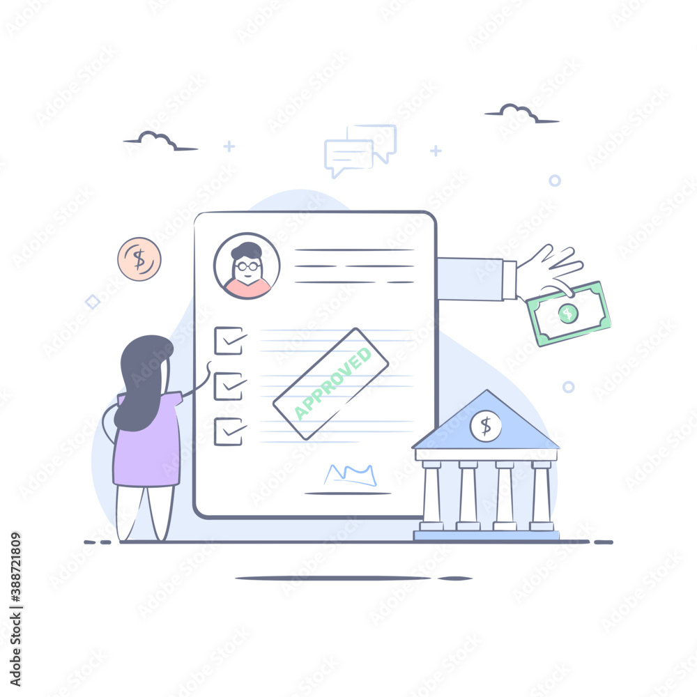 Bank Loan Stock Vector | Adobe Stock