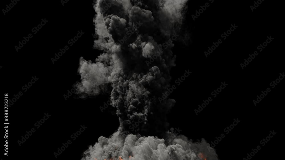 Video Stock A powerful fire of fuel with a large amount of black smoke ...
