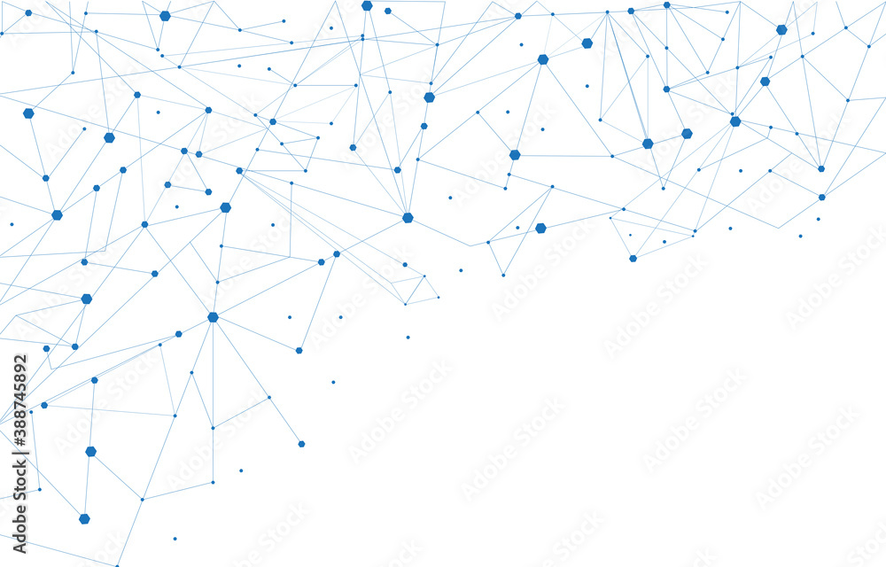 Network abstract connection isolated on white background. Network ...