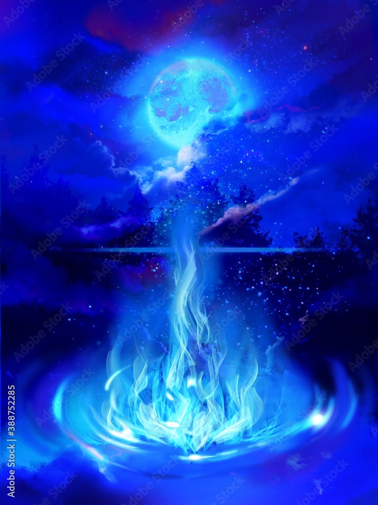 Fiery Sky Background Clipart