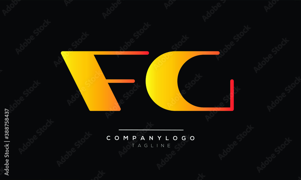 FG initials monogram letter text alphabet logo design Stock Vector ...