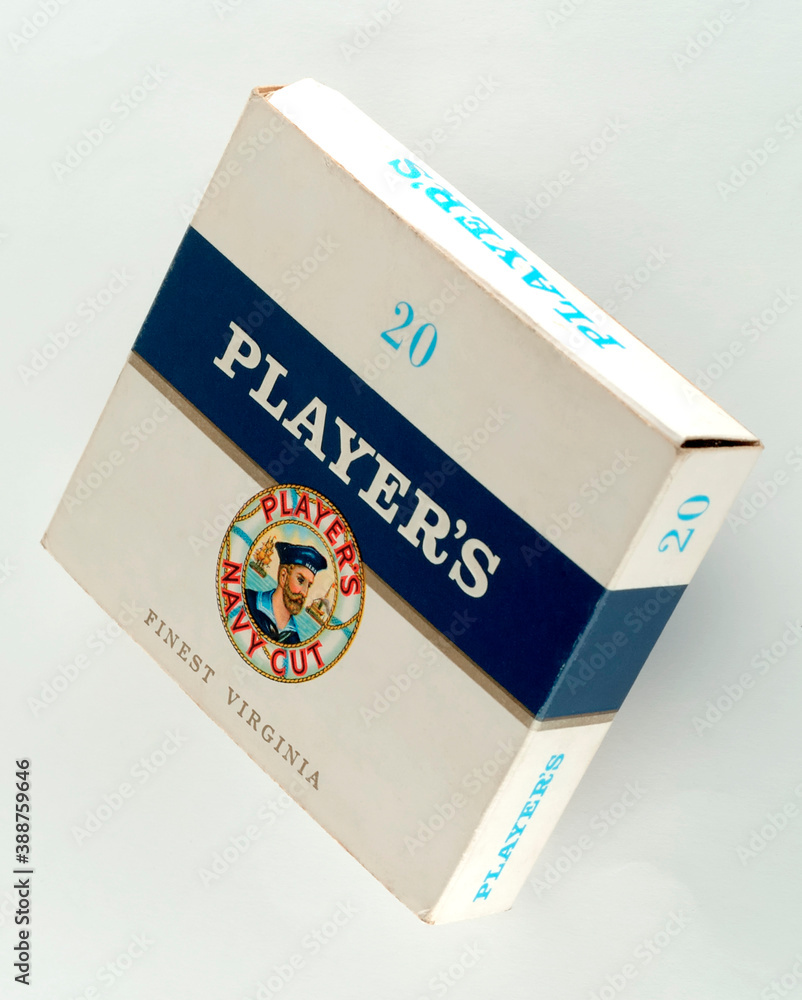 London, England - May 11, 2020: Packet of 20 Players Navy Cut ...