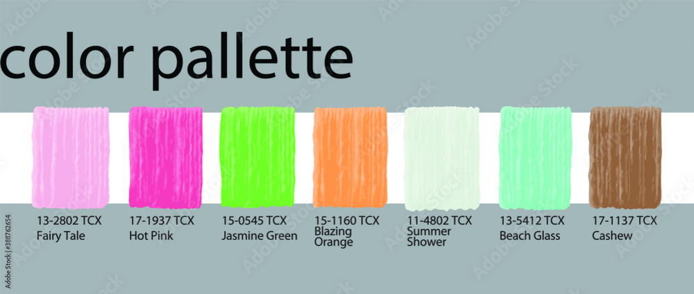Fashion color palette, trend colors. Stock Vector | Adobe Stock