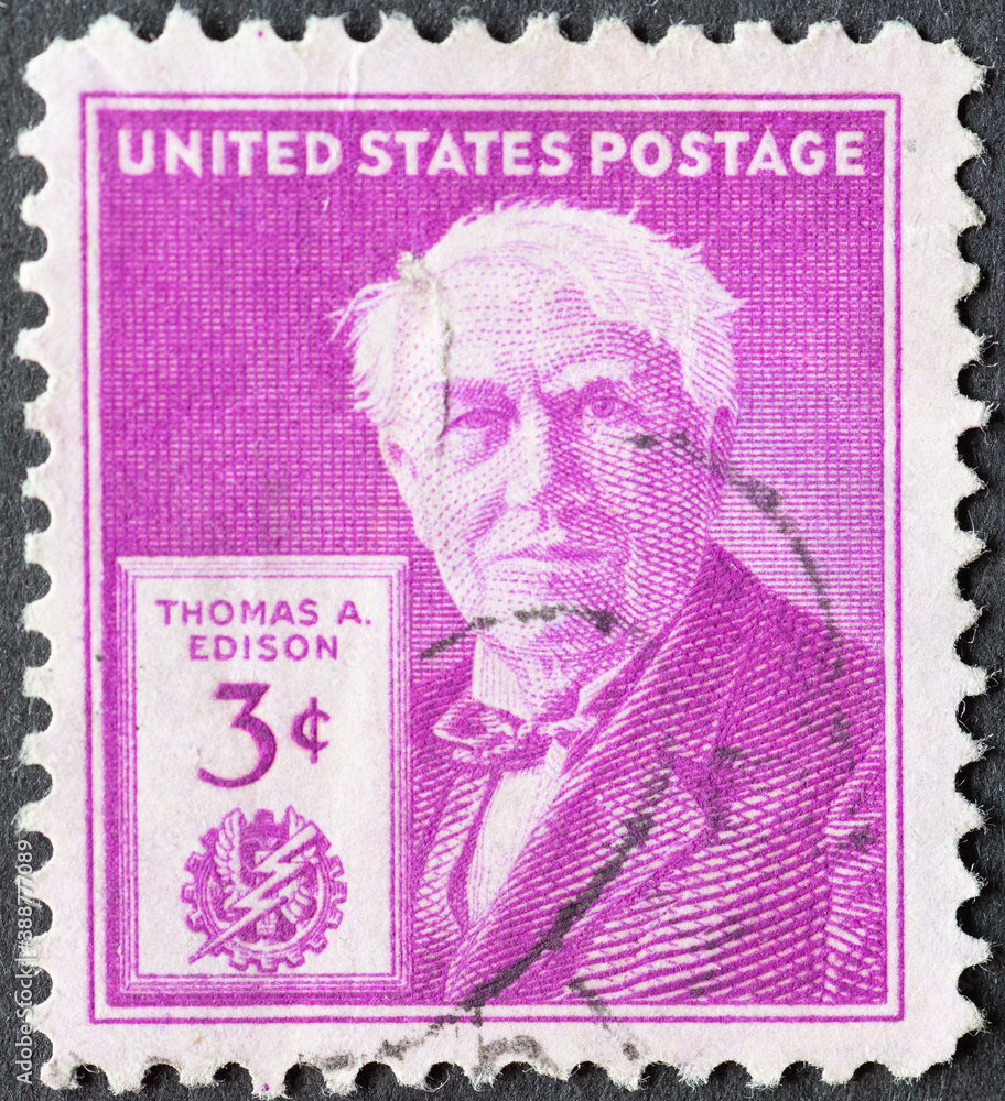 USA - Circa 1947: a postage stamp printed in the US showing a portrait ...