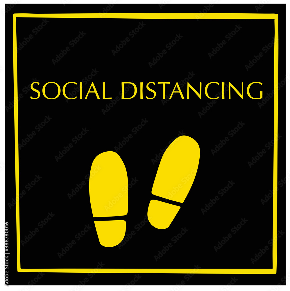 Please keep social distance floor sticker for supermarkets and public ...