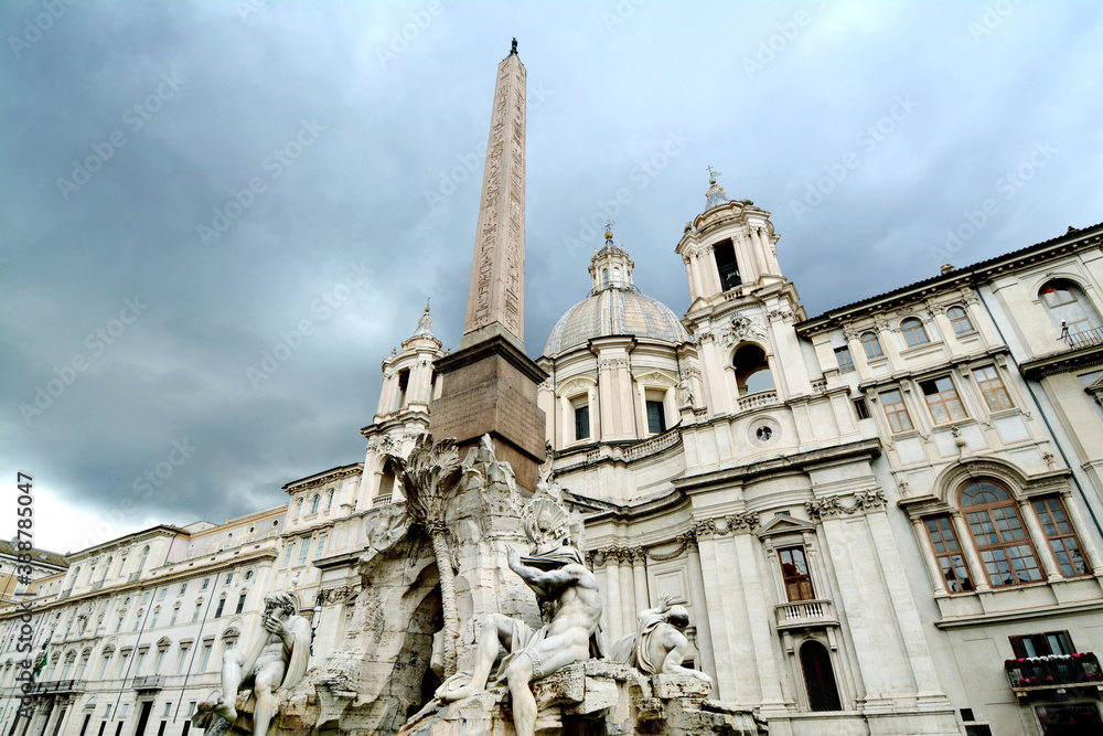 Piazza Navona is a symbol of Baroque Rome, with Bernini's Fontana dei ...