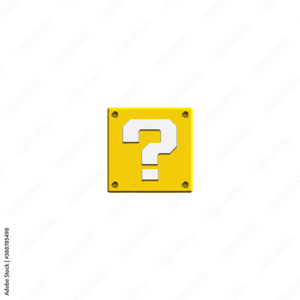 Super Mario's mystery box illustration vector isolated on white ...