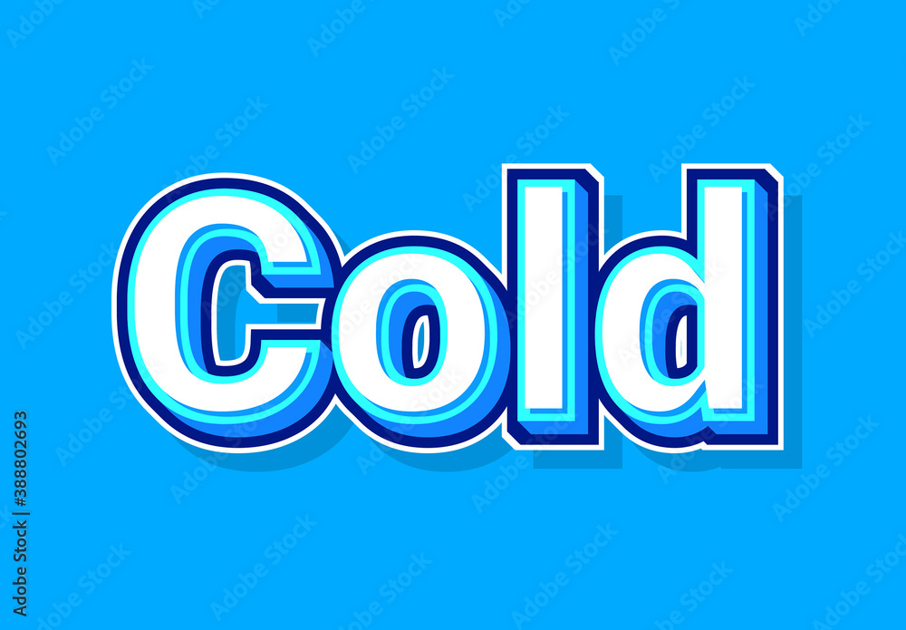 Cool 3D Blue Text Effect Stock Template | Adobe Stock