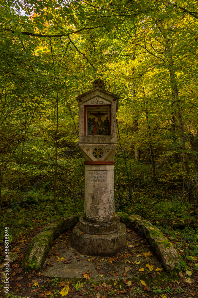 Holy Way of the Cross to the Lourdes Grotto a pilgrimage site to the ...