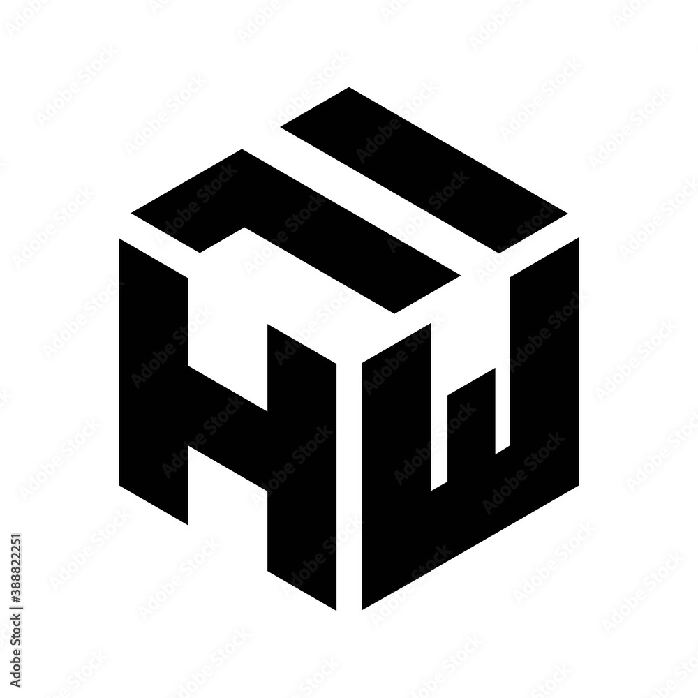 logo HFW hexagon icon vectort Stock Vector | Adobe Stock