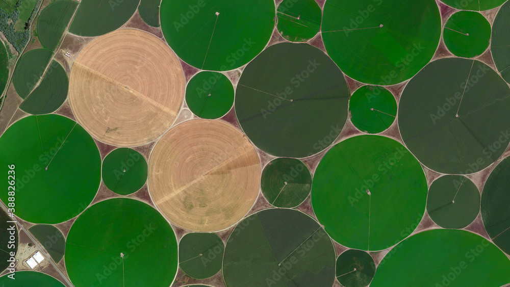 Center pivot irrigation system, circular fields and food safety ...