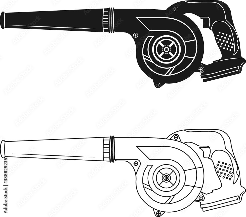 blower, electric blower, leaf blower, Blower vector symbol Icon design ...