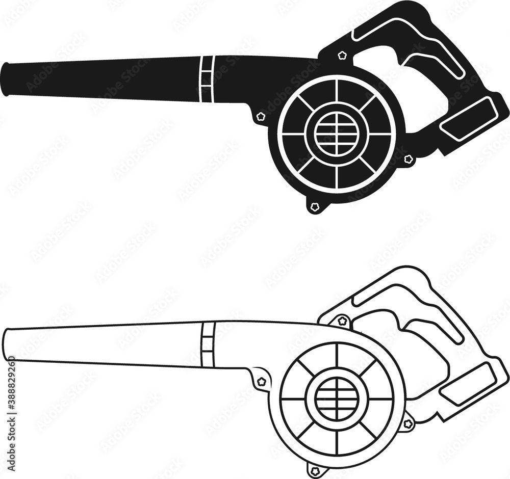 blower, electric blower, leaf blower, Blower vector symbol Icon design ...