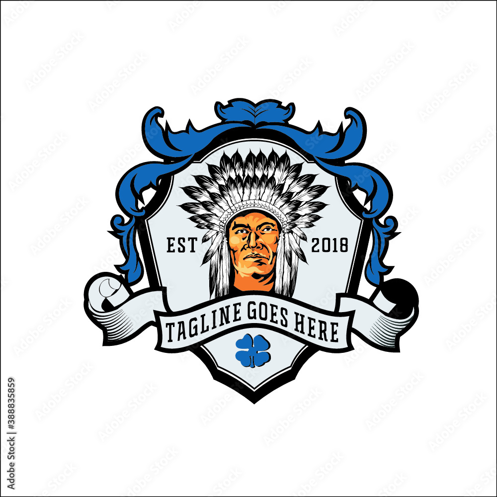 Head Apache logo exclusive design inspiration Stock Vector | Adobe Stock