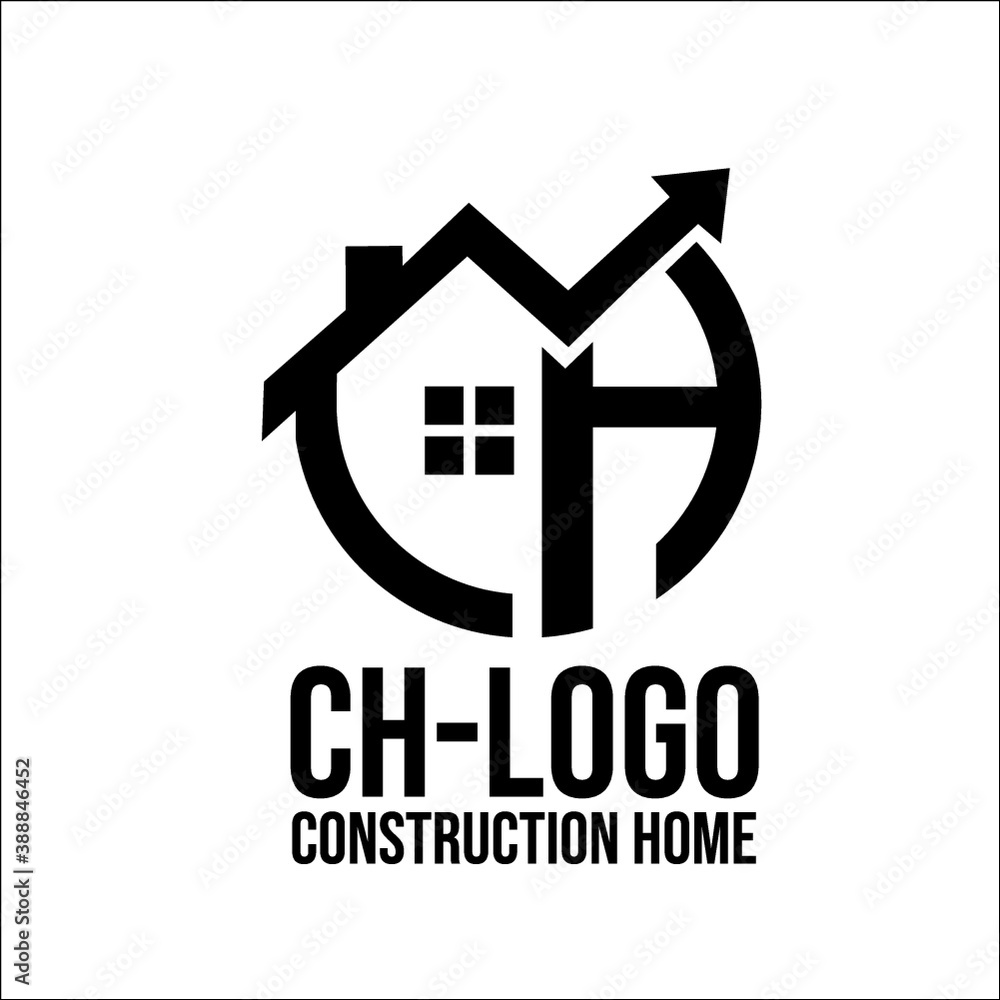 CH circle construction home logo exclusive design inspiration Stock ...
