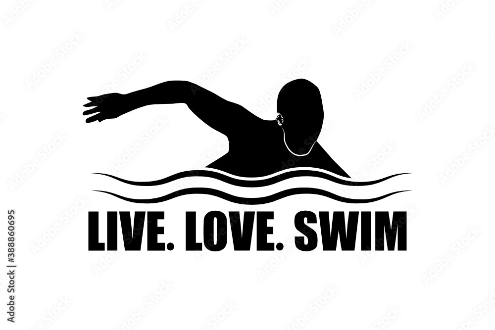 Live Love Swim svg, Swimmer SVG, Cut file for silhouette, clipart ...