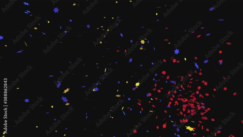 3d render of falling confetti on a transparent background. Mary ...