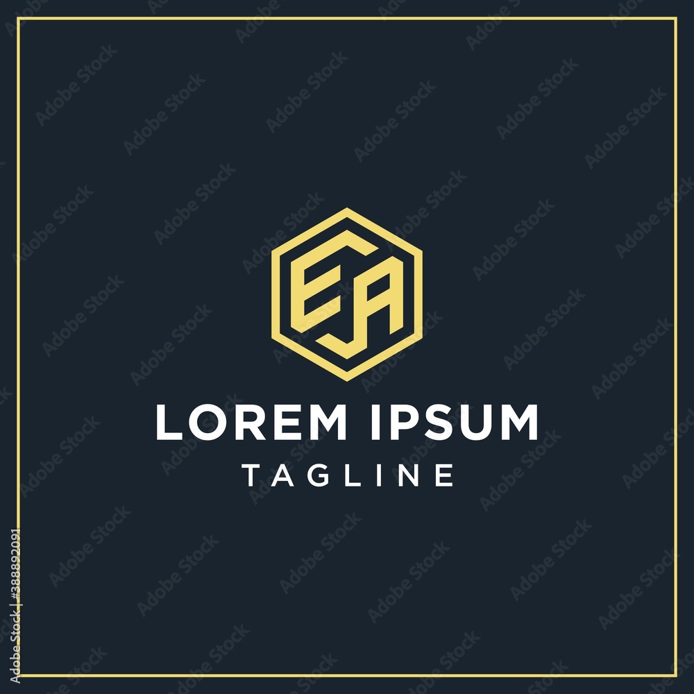 ea hexagon logo Stock Vector | Adobe Stock