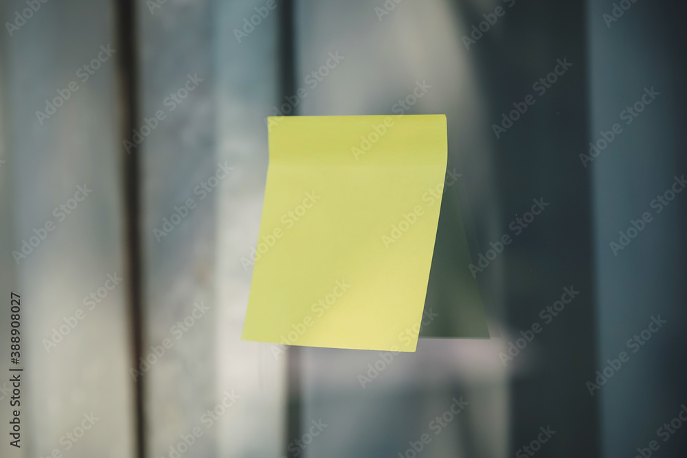 sheets of note papers, stick notes paper, post it on mirror window ...