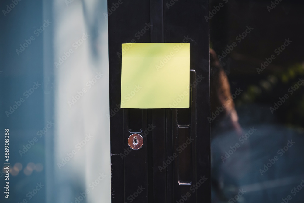 sheets of note papers, stick notes paper, post it on mirror window ...