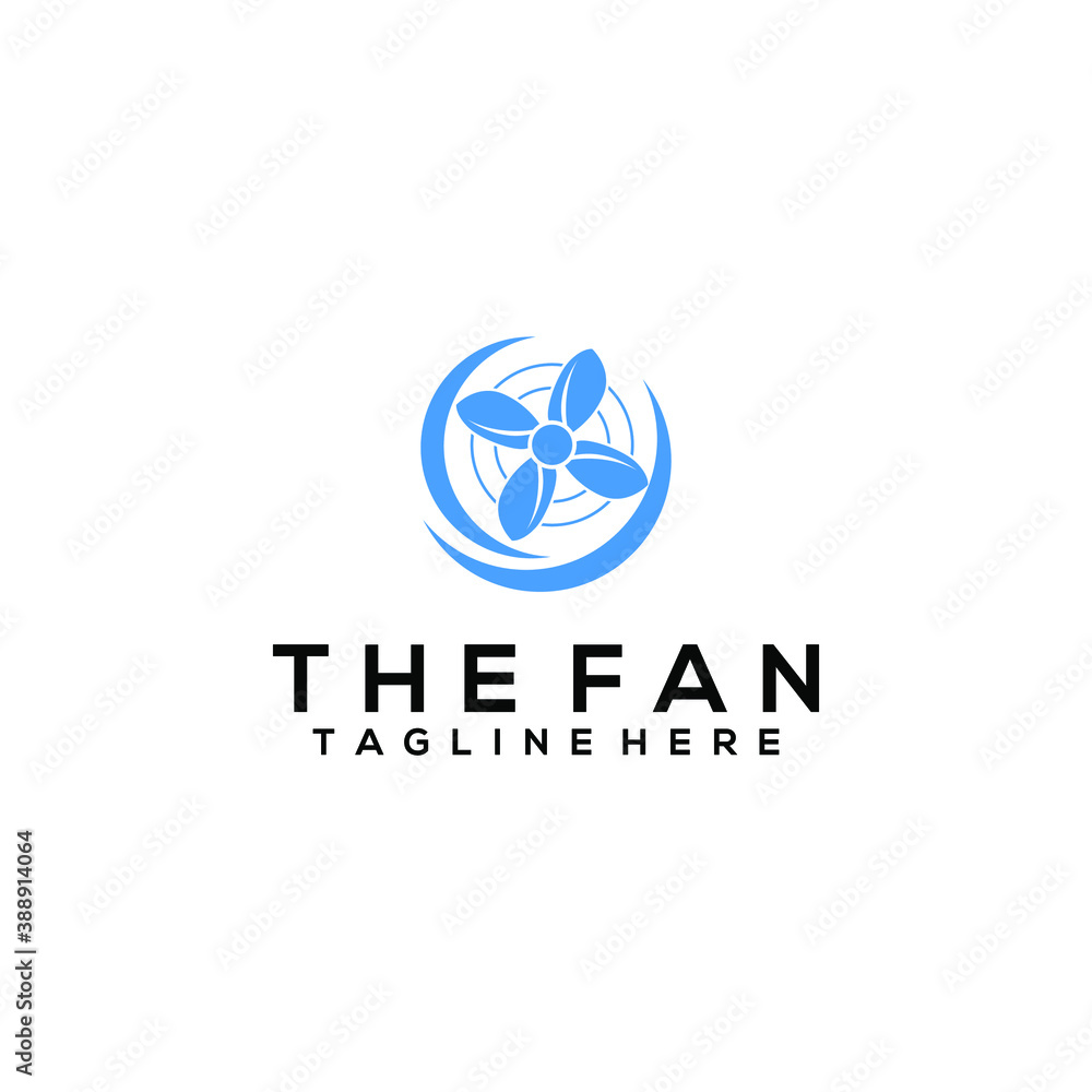 The fan logo concept vector. Fan logo template Stock Vector | Adobe Stock