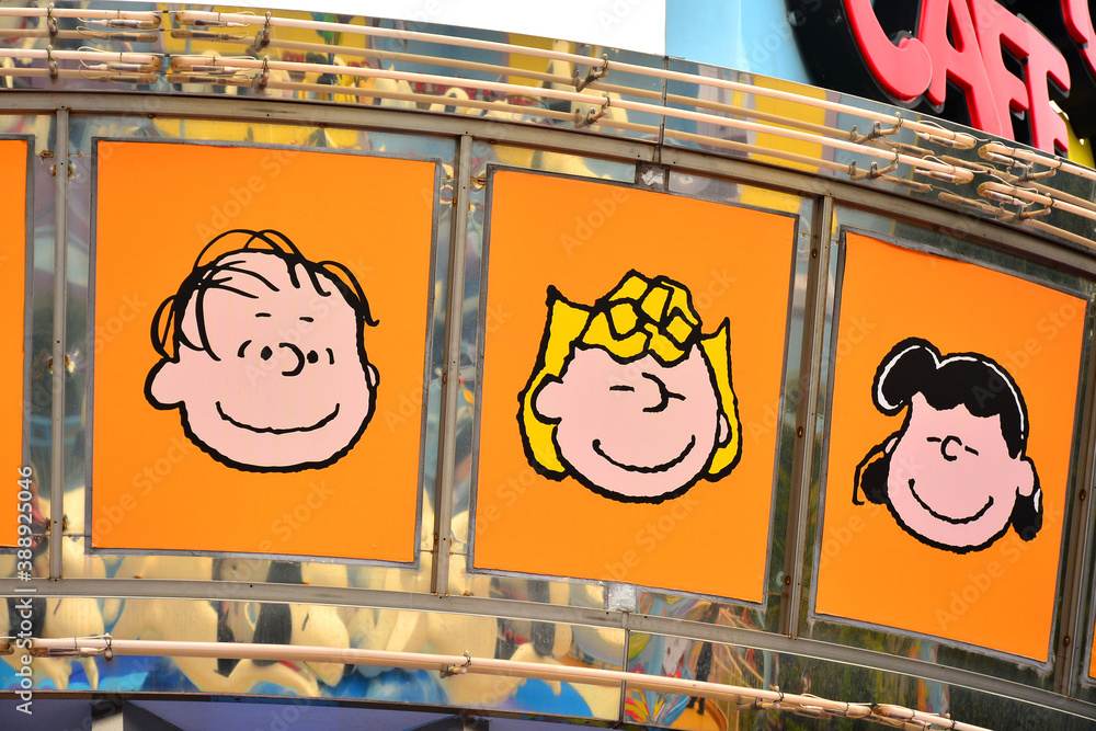 Snoopy backlot cafe sign at Universal Studios Japan in Osaka, Japan ...