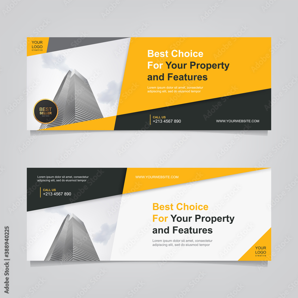 Vector abstract header and banner background. business web design ...