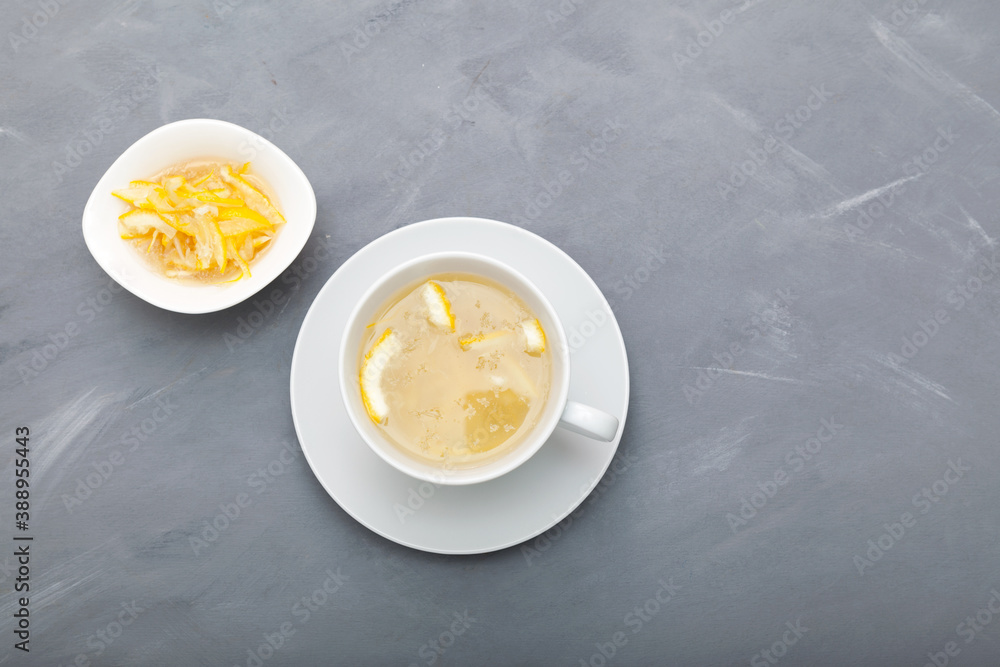 Yujacha (yuja tea or yuzu tea) - Korean citrus tea, made by mixing hot ...