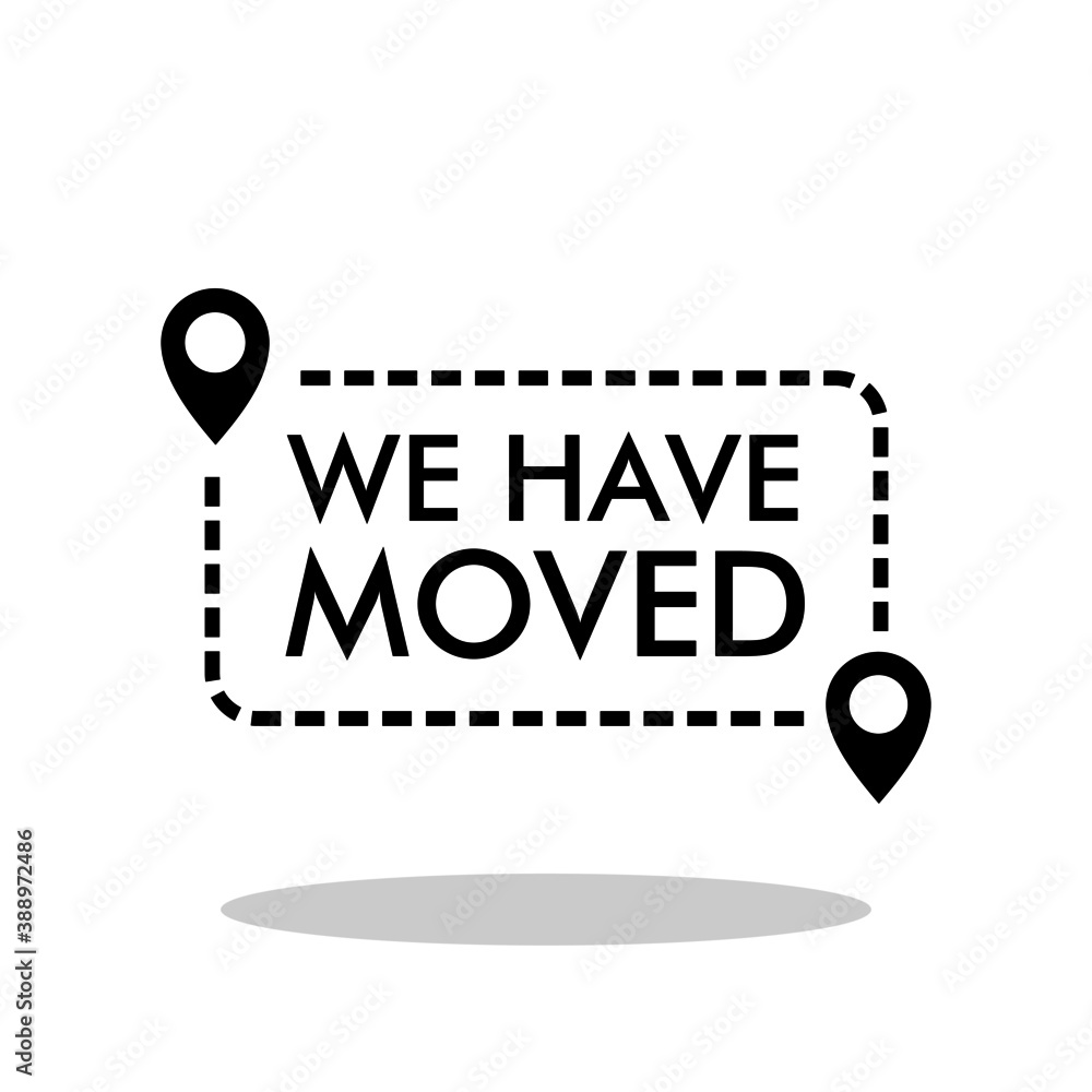 We moved icon in trendy flat style. We have moved symbol for your web ...