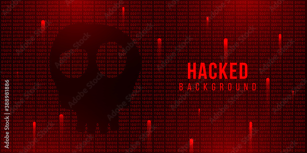 Hacked background with skull, Binary code technology concept Stock ... Hacked background with skull, Binary code technology concept Stock ...