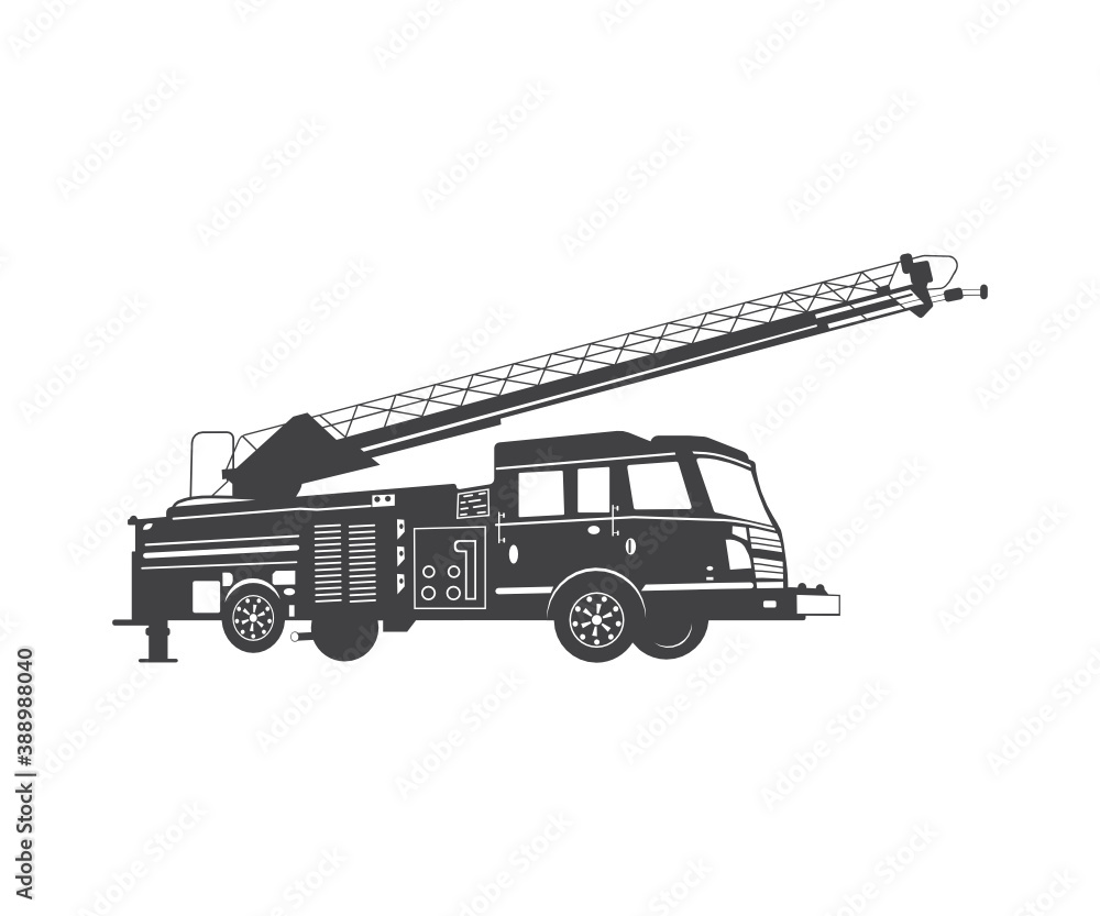 Firetruck SVG, Fire service SVG, Fire Truck, Fire Truck Vector, Fire ...