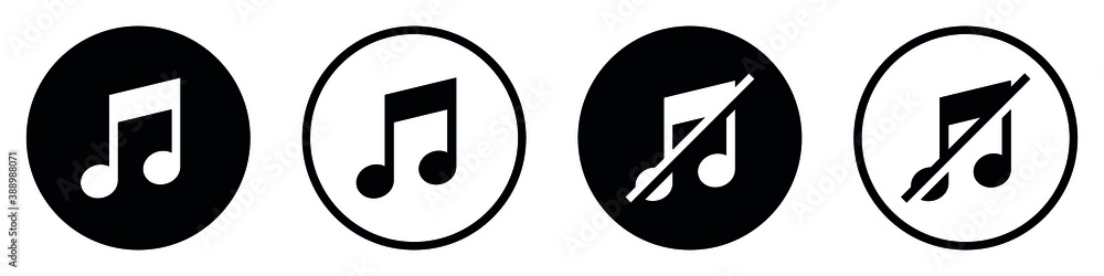 No music note icon , Keep your music low Symbol logo, quiet please sign ...