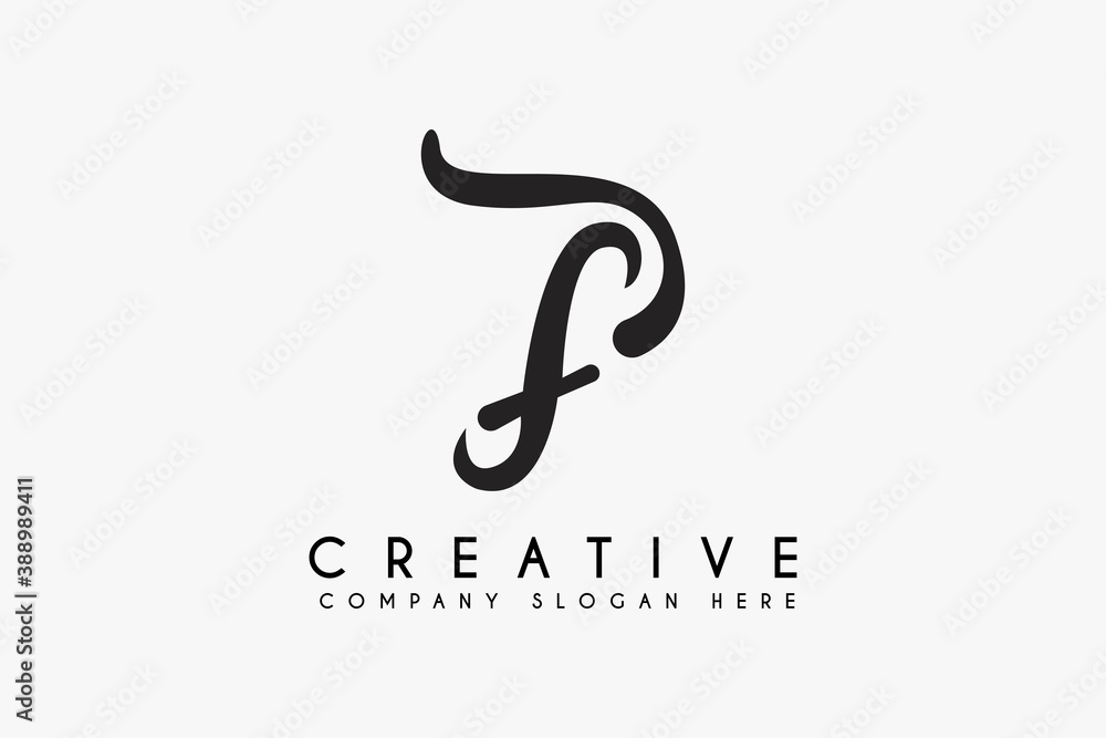 Initial letter FP logo design vector illustration. Letter FP icon ...