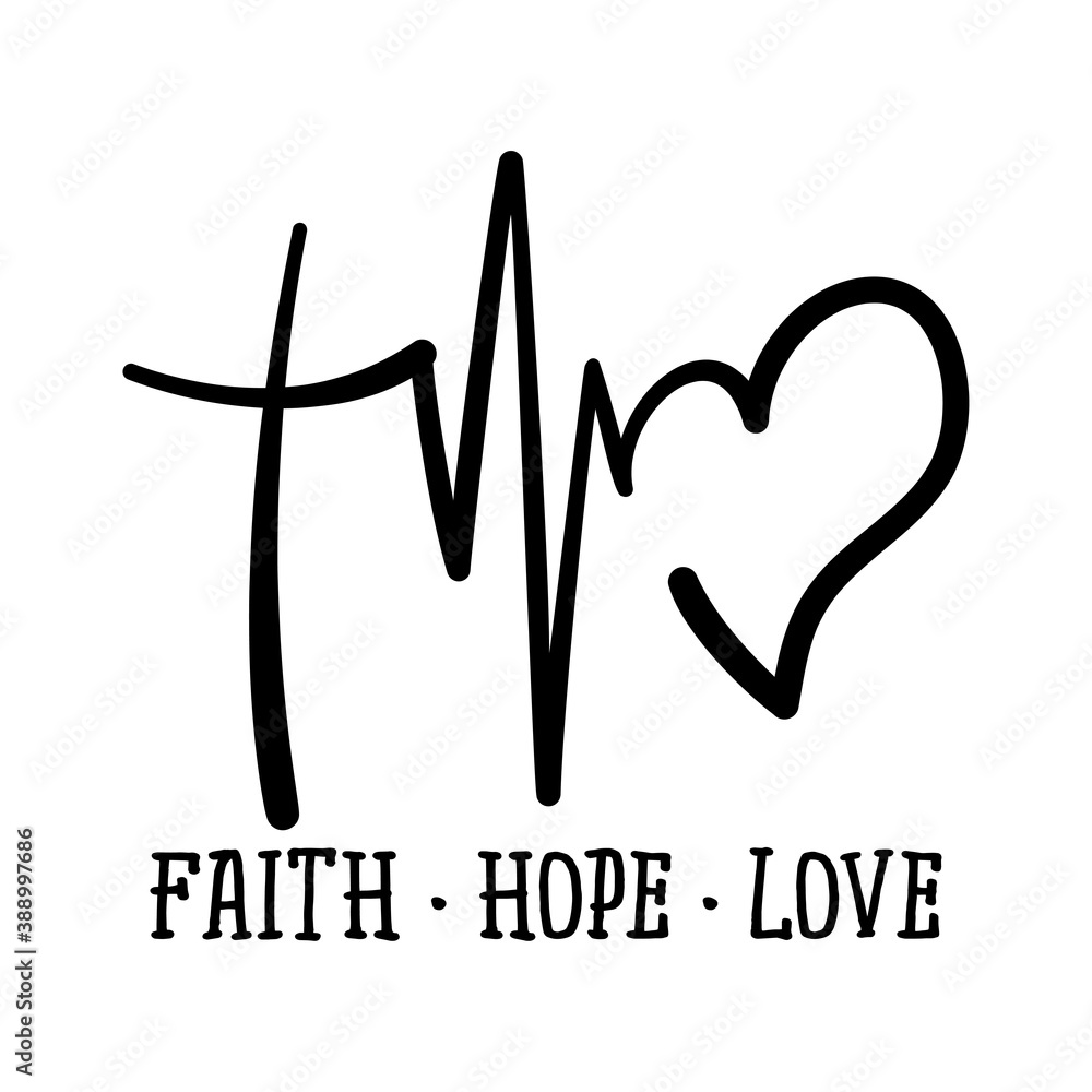 Heart Pulse Faith Tattoo
