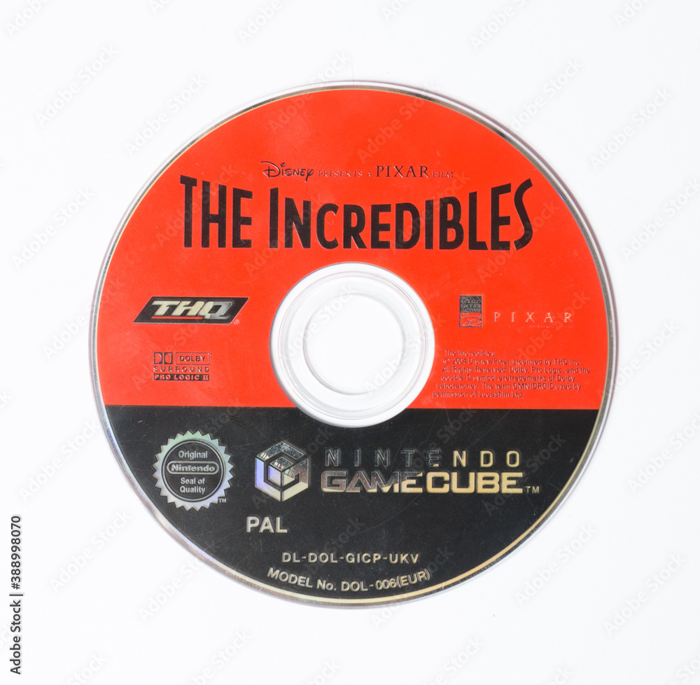 london, england, 05/08/02019 the incredibles disney pixar nintendo game ...