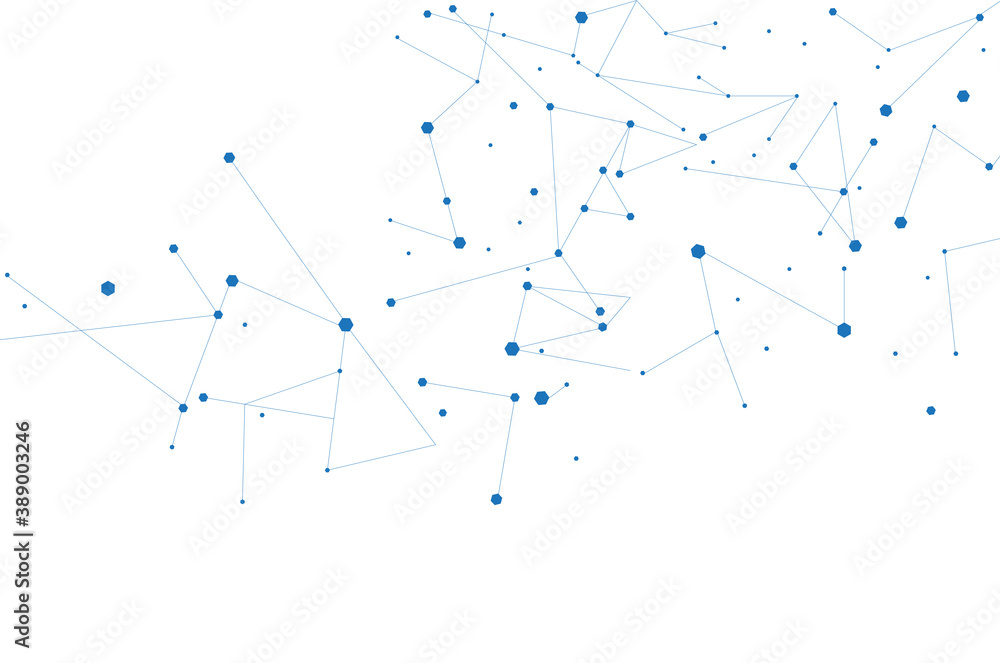 Network abstract connection isolated on white background. Network ...