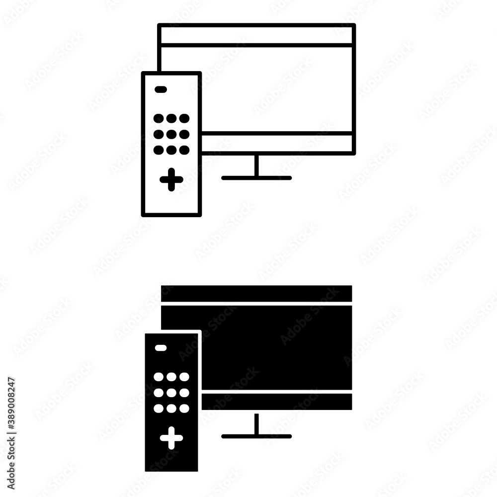 TV icon vector set. televisor illustration sign collection. television ...